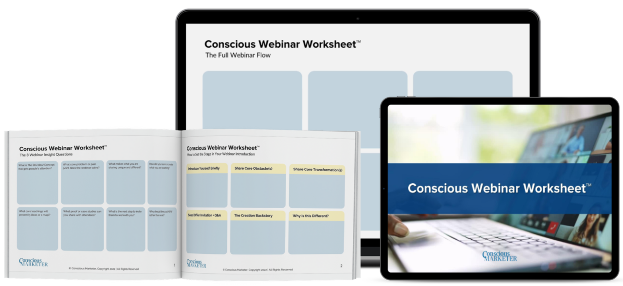 The Conscious Webinar Worksheet - Conscious Marketer